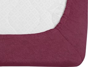 Froté prostěradlo do dětské postýlky PREMIUM 60x120 cm vínové
