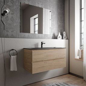 Koupelnová skříňka AVA 100 cm s umyvadlem z minerálního odlitku BRUXELLES