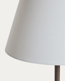 Hnědá stojací lampa s textilním stínidlem (výška 153 cm) Navat – Kave Home