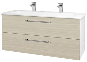 Dřevojas Koupelnová skříň GIO SZZ2 120 Varianta: N01 Bílá lesk / Úchytka T01 / M01 Bílá mat