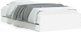 Rám postele se zásuvkami bílý 90 x 200 cm kompozitní dřevo 3207294