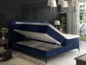 Kontinentální postel 140 cm Alberto (tmavě šedá) (s matracemi). 1027338