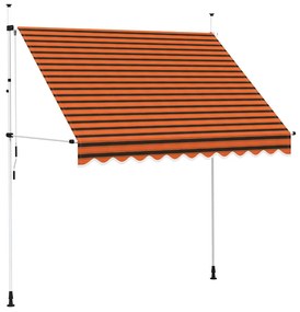 Ručně zatahovací markýza 250 cm oranžovo-hnědá 145837