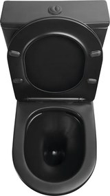Sapho Sapho, PACO RIMLESS WC kombi, spodní/zadní odpad, černá, PC1012WRB