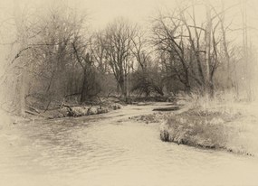 Malvis ® Tapeta Stará fotka potoka Vel. (šířka x výška): 432 x 290 cm