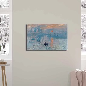 Nástěnná reprodukce na plátně Claude Monet Sunrise, 70 x 45 cm