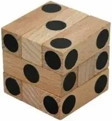 Česká dřevěná hračka Dřevěný hlavolam kostka Cube / od 3 let