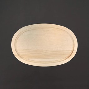 AMADEA Dřevěné servírovací prkénko - podnos ovál, masivní dřevo, 23 cm