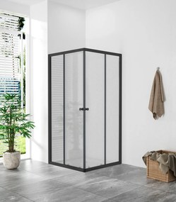 POINT Q BLACK 90x90 Grape Čtvercová sprchová zástěna