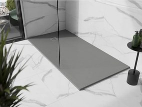 Mexen Stone+, obdélníková vanička z minerálního kompozitu 160 x 90 cm, šedá-betonová, 44109016