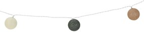 Světelný LED řetěz Raffia, 360 cm, 12 koulí pr. 6 cm, časovač