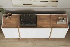 Designová komoda Radegund 180 cm bílá / atlantická borovice