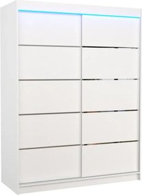 Posuvná skříň s LED osvětlením LUFT 150 bílá