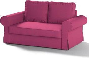Potah na pohovku IKEA Backabro 2-místná, rozkládací barva růžová látka pletený vzor