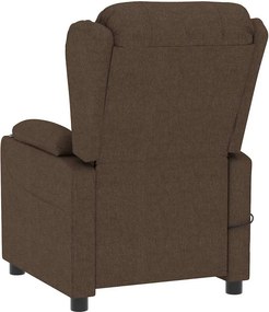 Masážní křeslo hnědé textil 339062
