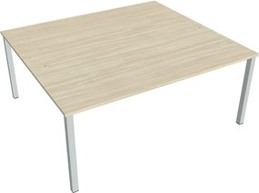 Kancelářský pracovní stůl Hobis USD 1800, deskaakát, bílá RAL 9016