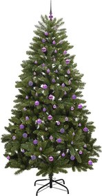 Umělý vánoční stromeček 240 cm 300 LED Teplá bílá PVC a ocel 3395709
