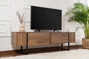 TV stolek v dekoru ořechu v tmavě přírodní barvě 180x50x29,5 cm Serenity – Kalune Design