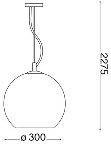 Ideal Lux - Lustr na lanku NEMO 1xE27/42W/230V pr. 30 cm béžová