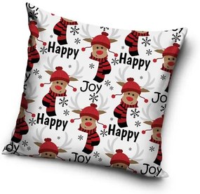 TipTrade Vánoční povlak na polštářek Happy Joy, 40 x 40 cm
