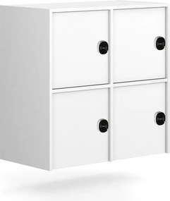 Nástavba pro skříně FRAME, 4x dveře, 872 x 450 x 854 mm, RFID zámek, bílá