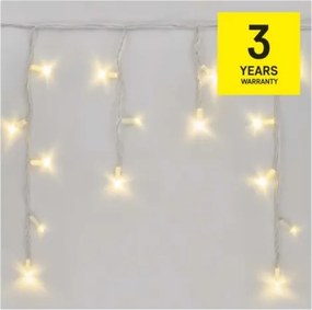 Propojovací vánoční řetěz bez zdroje EMOS Connecting D2CW04 50LED krápníky 3m teplá bílá částečně blikající