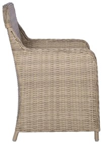 Zahradní židle 2 ks s poduškami polyratan hnědé - Default Title