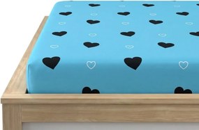 Prostěradlo z mikrovlákna CORAZON modré 90x200 cm