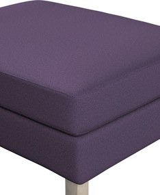 Potah na podnožku IKEA Karlstad barva fialová látka pletený vzor