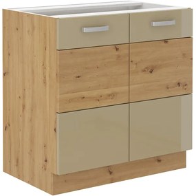 Kuchyňská skříňka Artisan 80 D 2F BB Barva dvířek cappuccino lesk