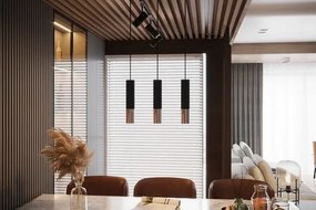 Závěsné svítidlo SOLLUX Loopez 3L GU10 3x40W bez zdroje ocel černá/měděná SL.0948