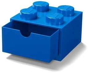Modrý stolní box se zásuvkou LEGO®, 15 x 16 cm