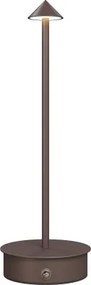 HOMCOM Dobíjecí dotyková stolní lampa s USB, nastavitelná 3000K/4500K/6000K, doba svícení 4-8 hodin, Caffè