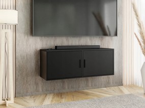 TV skříňka ROJO 2 černý uzavřená TV skříňka s policí