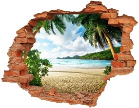 Wallmuralia Nálepka fototapeta 3D výhled Palmy na pláži 90x70 cm