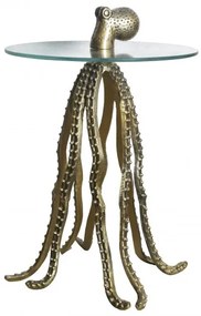Příruční stolek Wildlife Octopus 65cm mosaz/ 43498