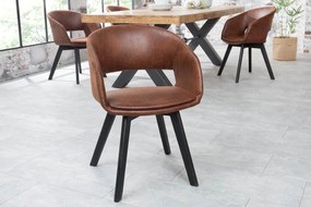 Jídelní set - stůl z masivu Timber 160cm + 4 židle Colby Antik hnědá