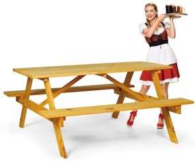 Piknik set - 2x zahradní lavice, 1x zahradní stůl