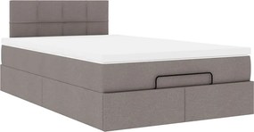 Osmanský rám postele s matrací taupe 120x190cm textil 3311446