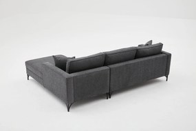 Hanah Home Rohová pohovka BERLIN antracitová pravá 258 cm 825BLC2806