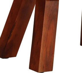 Lavice gymnastický kůň 38 cm hnědá pravá kůže a mangovník 320787