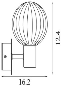 Searchlight 30506BK - Nástěnné svítidlo LUMINSPHERE 1xG9/7W/230V černá