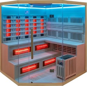 BPS-koupelny Kombinovaná sauna 2v1  - Infrasauna + finská sauna 200x200, 5-6 osob