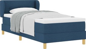 Postel s boxspringem s čelo Modrá 80 x 200 cm textil 3340184