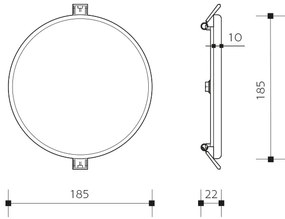 PANLUX Vestavné/přisazené LED svítidlo 18W DOWNLIGHT ROUND IP66 - neutrální