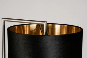 Stojací designová lampa Pallas Black and Gold Steel
