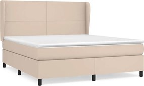 Box spring postel s matrací cappuccino 180 x 200 cm umělá kůže 3128930
