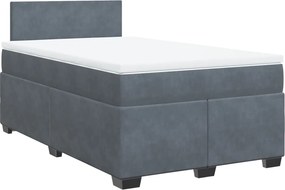 Box spring postel s matrací tmavě šedá 120 x 200 cm samet 3288577