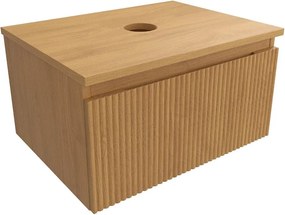 Koupelnová skříňka s krycí deskou SAT Evolution 58x30x44,5 cm dub medový mat SATEVO60DMD
