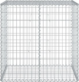 Gabionový koš s víkem 100 x 50 x 100 cm pozinkované železo 3295142